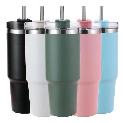 China Custom 30oz Insulated Tumbler With Lid And Straws à venda
