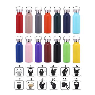 Cina Leather Top Handle Insulated Drinks Bottle Double Wall Type in vendita