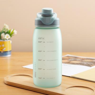 Cina Matte Color Finish Hydra Tritan Plastic Bottles With Time Marker Design in vendita