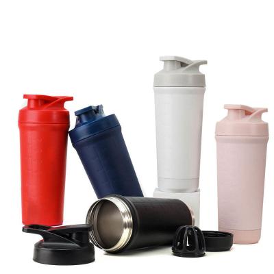 Китай Insulated Stainless Steel Shaker Bottle With Blenders Double Walled Keep Hot & Cold продается