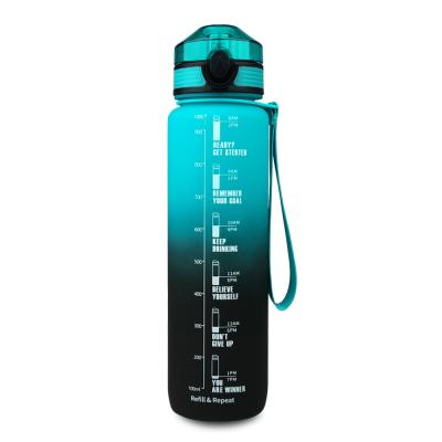 Cina Colore di pendenza delle bottiglie di acqua di Flip Top Lid Gym Plastic 1l del commestibile in vendita