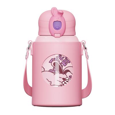 Cina 480ml ha isolato le bottiglie di acqua beventi dei bambini messe con paglia riutilizzabile in vendita
