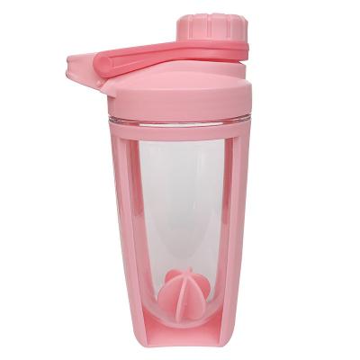Cina La proteina di plastica spolverizza Shaker Bottle Mixer 600ml per il viaggio di forma fisica in vendita