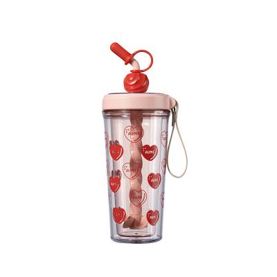 Cina 400ml Leakproof Drinking Water Bottle With Straw Bpa Free in vendita