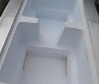 China Customized Colour Filtration Box with Electrical Immersed Heating Element and Sintered Castable Inner Lining for sale