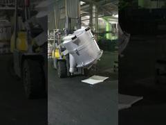 1200KG Teapot Forklift Foundry Molten Aluminum Transfer Ladles With Pour Spout