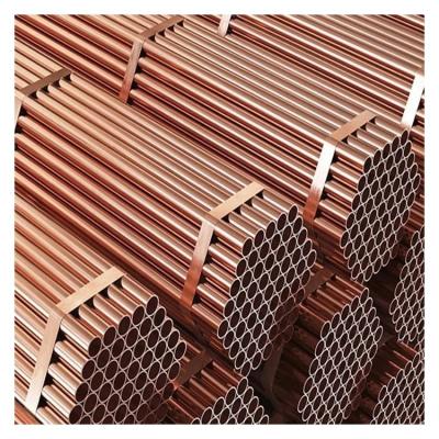 China Pure Red Copper Tube Bar Diameter Round Copper Pipe Air Conditioner Bending Service for sale