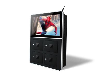 China 22 inch remote control advertising screen monitor/ transparent lcd display /wall mounted video player with charging box for sale