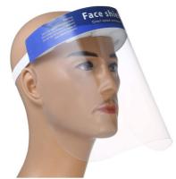 China 330 * 220mm Clear Disposable Face Shield Double Sided Polymer Materials for sale