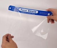 China 330 * 220mm Clear Disposable Face Shield Double Sided Polymer Materials for sale