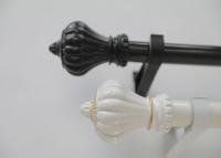 China Adjustable Black Curtain Pole Finials 28mm Plastic Injection Molding for sale