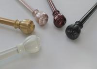 China Ceiling Mounted Telescoping Curtain Rod with Decorative End Caps for 16-32mm Tubes for sale