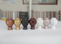 China Ceiling Mounted Telescoping Curtain Rod with Decorative End Caps for 16-32mm Tubes for sale