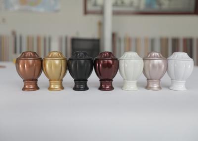 Cina Finials di plastica decorativi della ferrovia di tenda dello stampaggio mediante soffiatura di 10cmx28mm in vendita