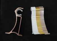 China ISO9001 Aluminum Alloy Curtain Pipe Holder 6063 0.30mm Thickness Custom Length for sale