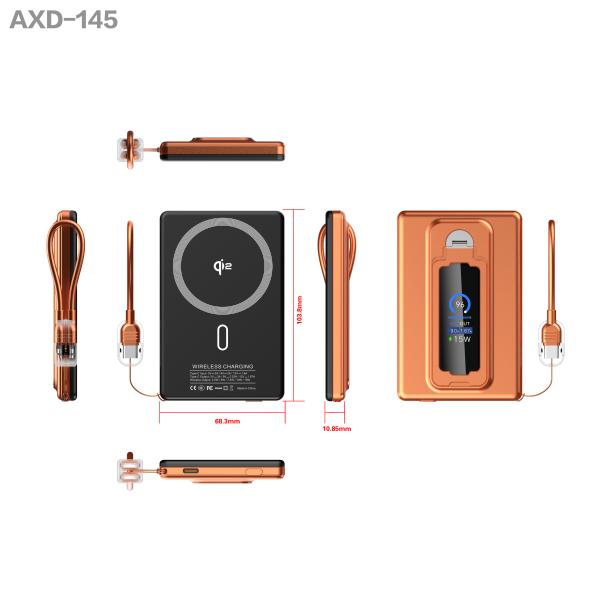 Quality BST-A145 5000mAh Magnetic Wireless Power Bank with 22.5W Fast Charging and Built-in Stand for sale