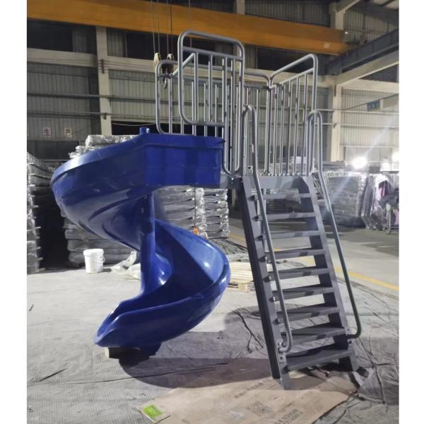China Durable Indoor S Shape  One Circle Spiral Water Slide With Ladders supplier