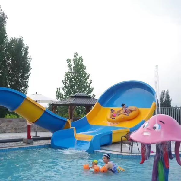 China Customized Boomerang Water Slide For 2 Kids With Raft Slide For Fun supplier