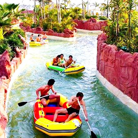 China 100-1000m Length Water Park Lazy River For 1-2 People Per Raft supplier