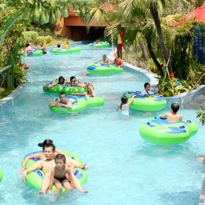 China 100-1000m Length Water Park Lazy River For 1-2 People Per Raft for sale