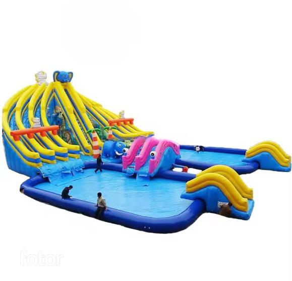 Quality Large Inflatable Water Slide With Pool Adult Water Slide Bounce House Inflatable for sale