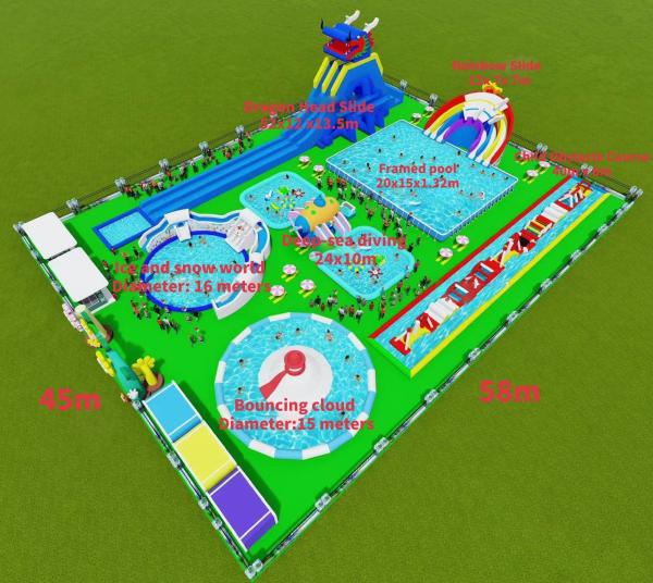 China Customizable 45x58m INFLATABLE WATER PARK for Your Water Park Business supplier