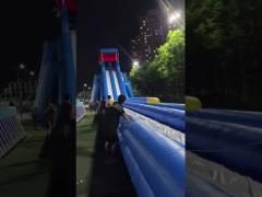 Casa de salto inflável de 15FT com escorrega de água Garrafa verde escorrega de água inflável com sopro