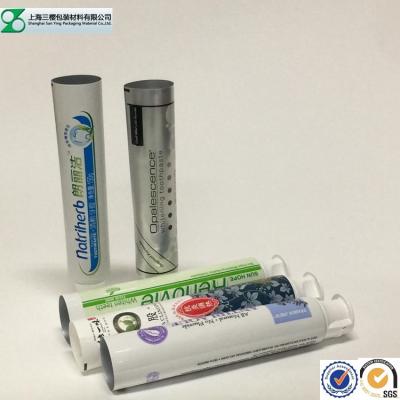 中国 円形/楕円形薄板にされた化粧品の管の小さく空気のない空の歯磨き粉の容器 販売のため