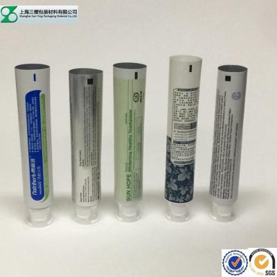 中国 円形/楕円形薄板にされた化粧品の管の小さく空気のない空の歯磨き粉の容器 販売のため