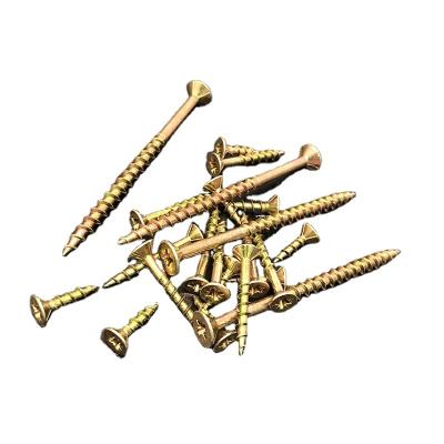 中国 Type 17 custom yellow galvanized, specializing in the production of self tapping particleboard screws and lath screws 販売のため