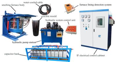 China 2T 2000kg Copper Scrap Melting Furnace Induction Furnace Industrial Machine for sale