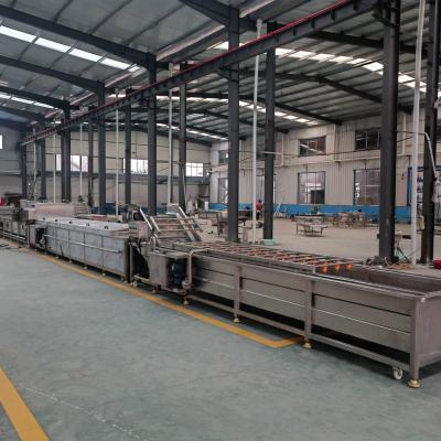 China Automatic Vegetable Fruit Cleaning Cutting Dryer Production Line Washing Machine for sale