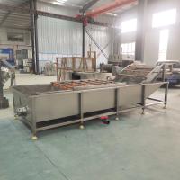 China Electric Automatic Continuous Fruit Vegetable Air Bubble Washing Cleaning Machine 380V 3.75KW for sale