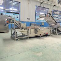 China Electric Automatic Continuous Fruit Vegetable Air Bubble Washing Cleaning Machine 380V 3.75KW for sale