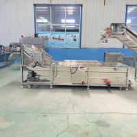 China Electric Automatic Continuous Fruit Vegetable Air Bubble Washing Cleaning Machine 380V 3.75KW for sale