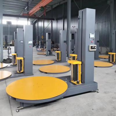 China Pre-Stretch Storage Pallet Packaging Machine Food Grade Carton Cabinet Winding Film Equipment Shrink Wrapping Packing Machine for sale