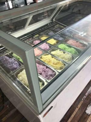 Cina Raffreddamento diretto dell'armadietto di esposizione del gelato del porridge del ghiaccio piccolo in vendita
