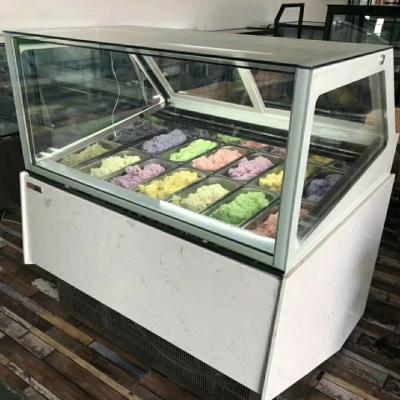 Cina Raffreddamento diretto dell'armadietto di esposizione del gelato del porridge del ghiaccio piccolo in vendita