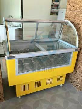 Cina Congelatore della vetrina del gelato del portello scorrevole diretto raffreddando 10 vassoi 6 barilotti in vendita