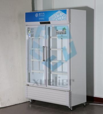 Cina Congelatore di vetro dritto dell'esposizione della bevanda della doppio porta commerciale in vendita