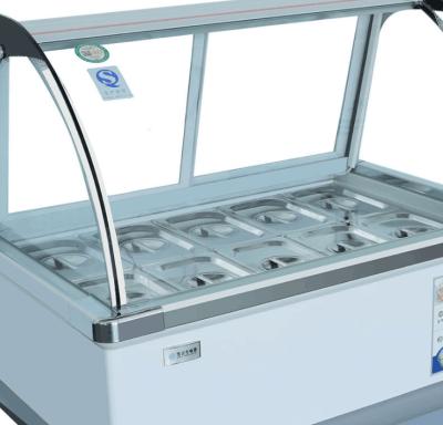 Cina congelatore commerciale del petto del gelato 24L diretto raffreddando 0,8 pi3 in vendita