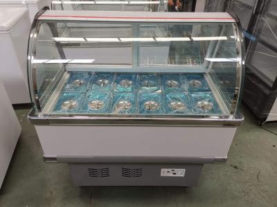 Cina Barilotto commerciale 10 Tray Curved Glass del congelatore 6 della vetrina del gelato in vendita