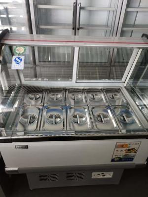 Cina Secchi di vetro del congelatore 12 della vetrina del gelato 16 piatti in vendita