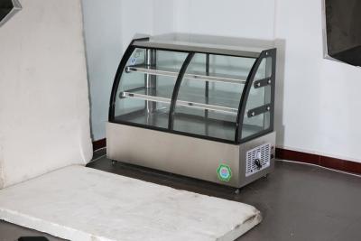Cina Il congelatore SS304 1200L della vetrina del gelato di raffreddamento a aria ha curvato il vetro in vendita