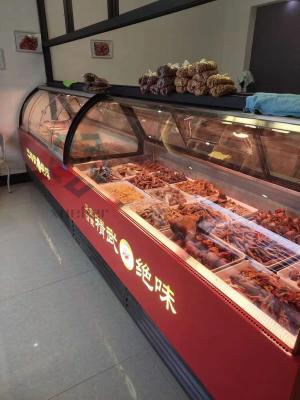 Cina Raffreddamento diretto curvo di 2m 2.5m della ghiottoneria del congelatore di vetro dell'esposizione in vendita