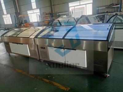 Cina Supermercato di raffreddamento diretto della porta SS304 del congelatore di vetro del petto in vendita