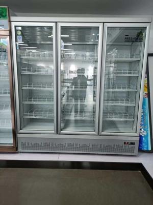 Cina Porte dritte 110V del frigorifero 4 della porta di vetro del supermercato a 240V in vendita
