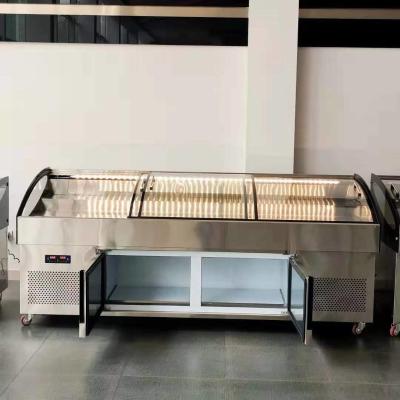 Cina Facilità fatte un passo di refrigerazione di refrigerazione dell'armadietto di esposizione di acciaio inossidabile in vendita