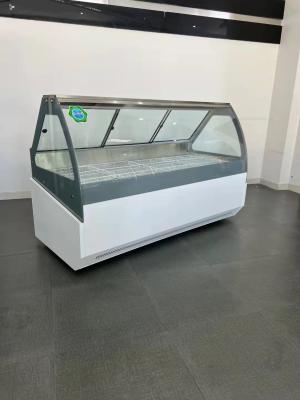 Cina Vetro dell'armadietto di esposizione del congelatore del congelatore della ghiottoneria del collo dell'anatra singolo e doppio di temperatura anteriore e posteriore della porta dell'arco in vendita
