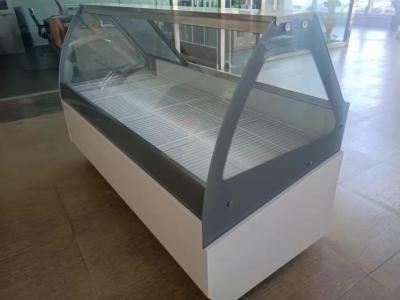 Cina Vetro dell'armadietto di esposizione del congelatore del congelatore della ghiottoneria del collo dell'anatra singolo e doppio di temperatura anteriore e posteriore della porta dell'arco in vendita